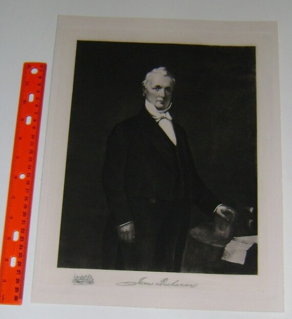 President JAMES BUCHANAN White House Portrait 1901 - Etsy