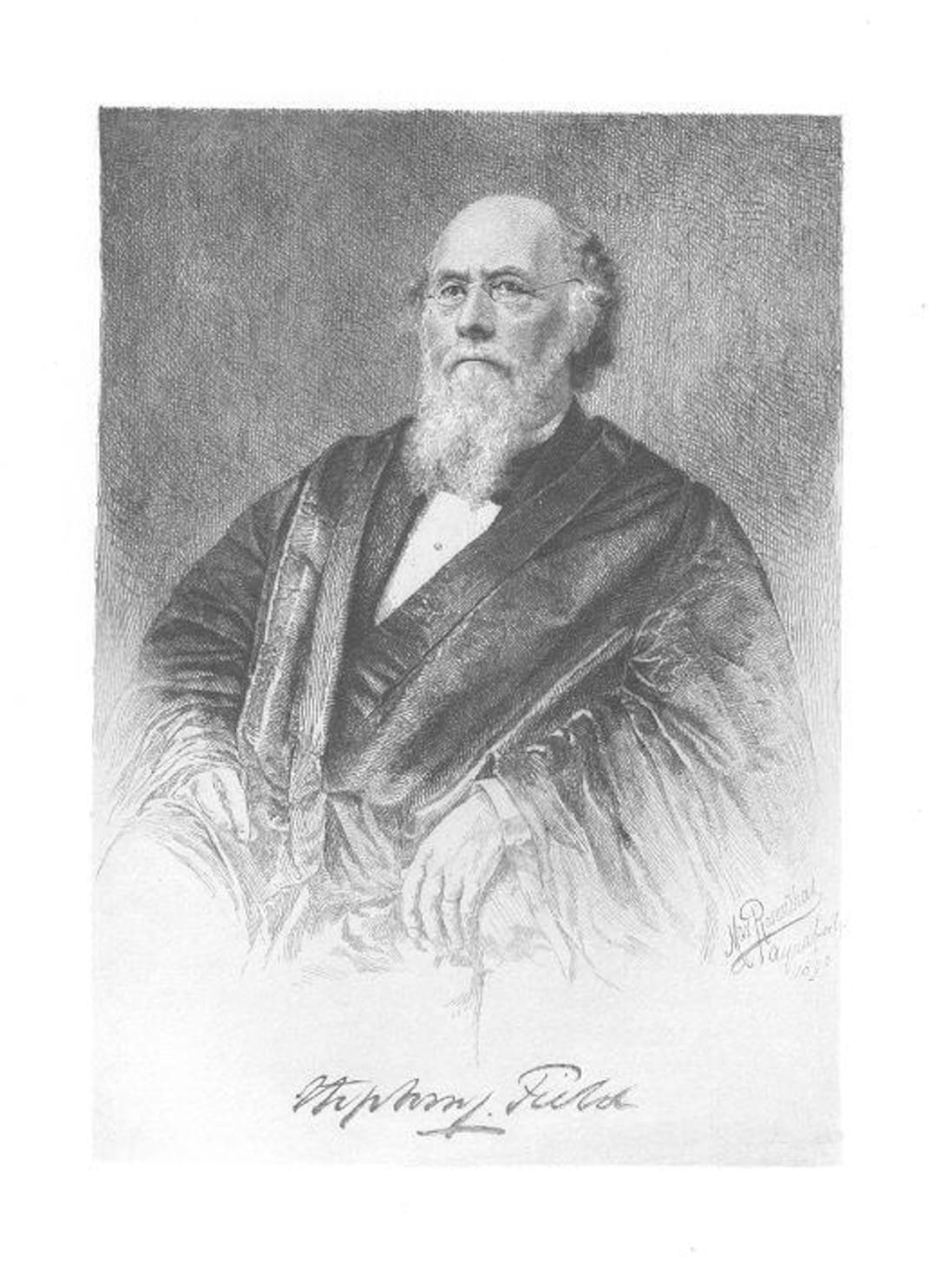 STEPHEN J FIELD 1890s Court Room Lawyer / Judge United States Supreme ...