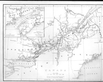 1800s Map of Canada - Etsy Canada