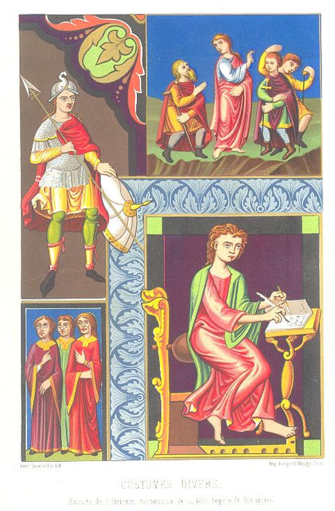 COLORFUL COSTUMES 9th CENTURY ~ Medieval Renaissance Full Color ...