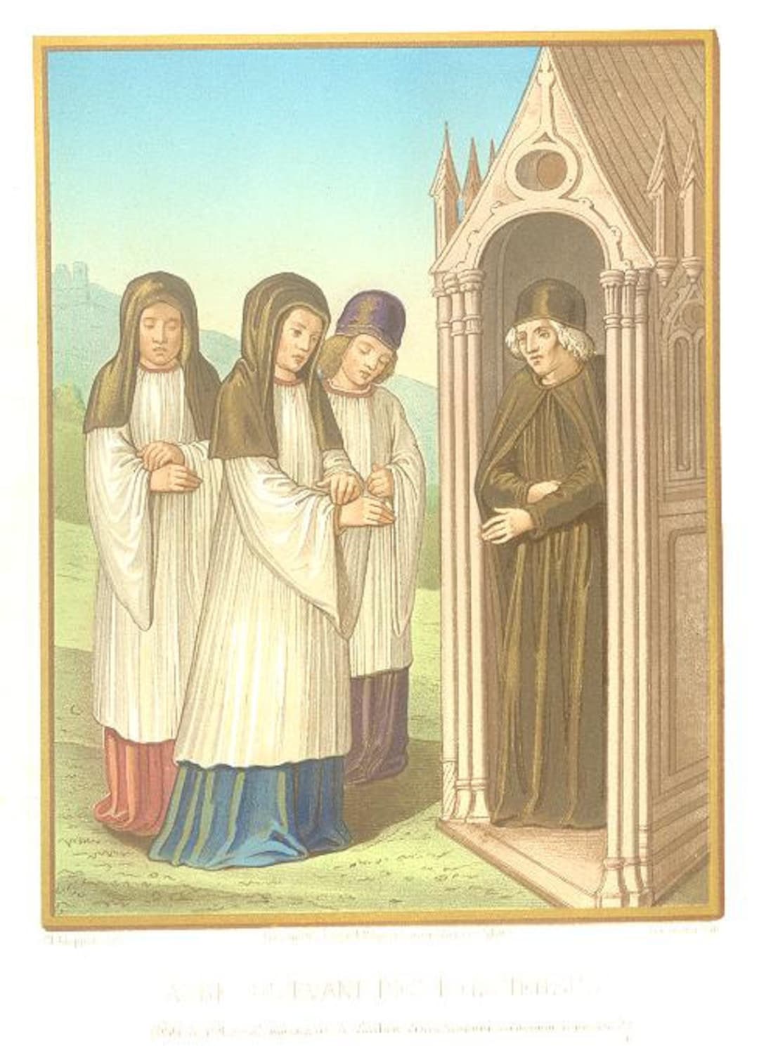 NUN ABBEY CATHOLIC Church Old ~ Medieval and Renaissance ~ Full Color ...