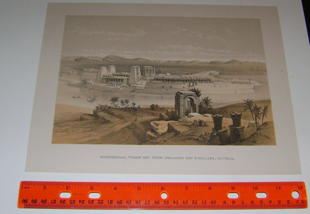 ISLAND of PHILOE NUNBIA David Roberts (attr) Ruins Lovely Architecture ...