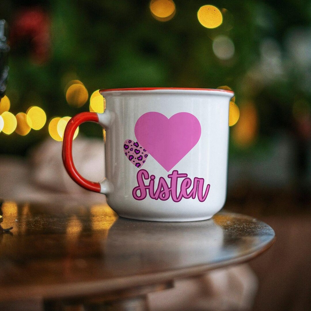 Sister Clip Art, Pink Hearts Images, Sister Sublimation Graphics ...