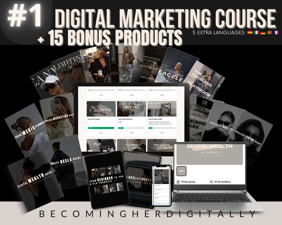 Digital Wealth Academy Remastered Course + 15 Bonus Digital Products - Etsy