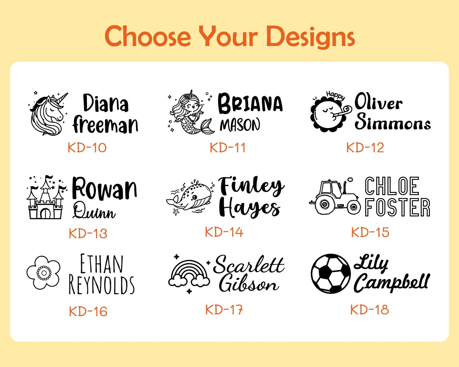 Custom Clothing Stamp/personalized Fabric Stamp/kids Name Label Stamp ...