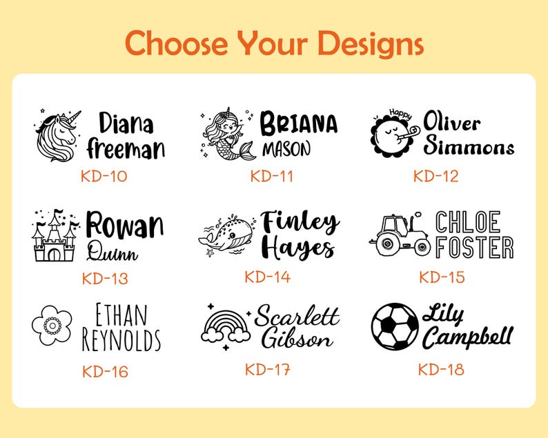 Custom Clothing Stamp/personalized Fabric Stamp/kids Name Label Stamp ...