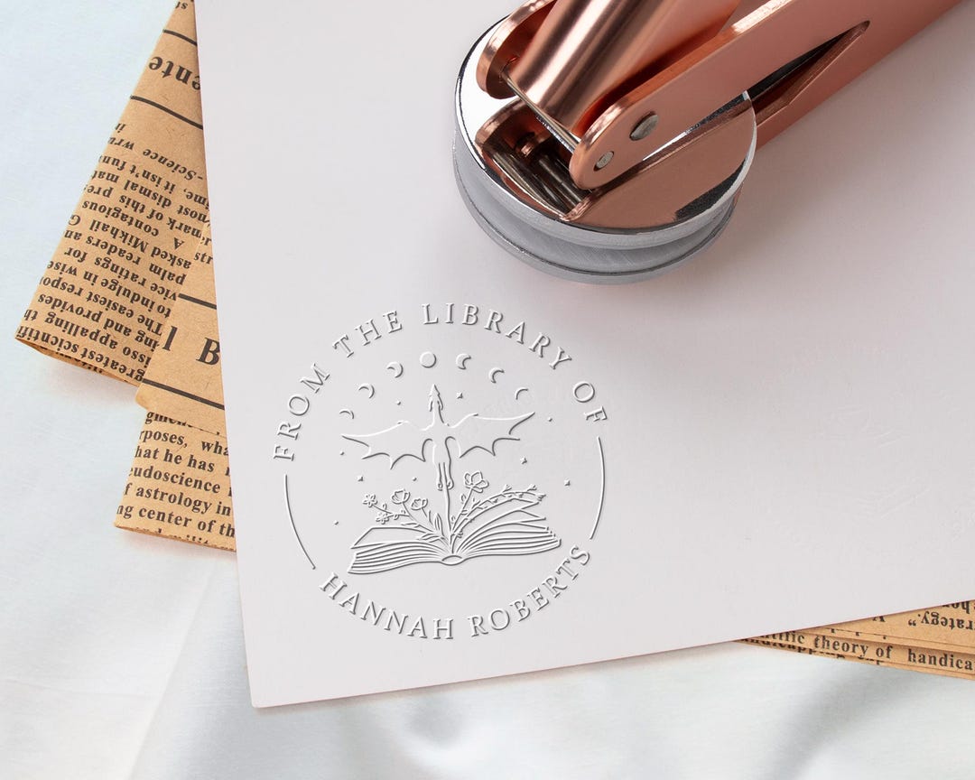 Book Embosser Personalized/from the Library of Book Embosser/custom ...