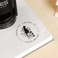 Library Stamp - Etsy