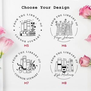 Personalized Book Stamp/custom Book Stamp/from the Library of Book ...