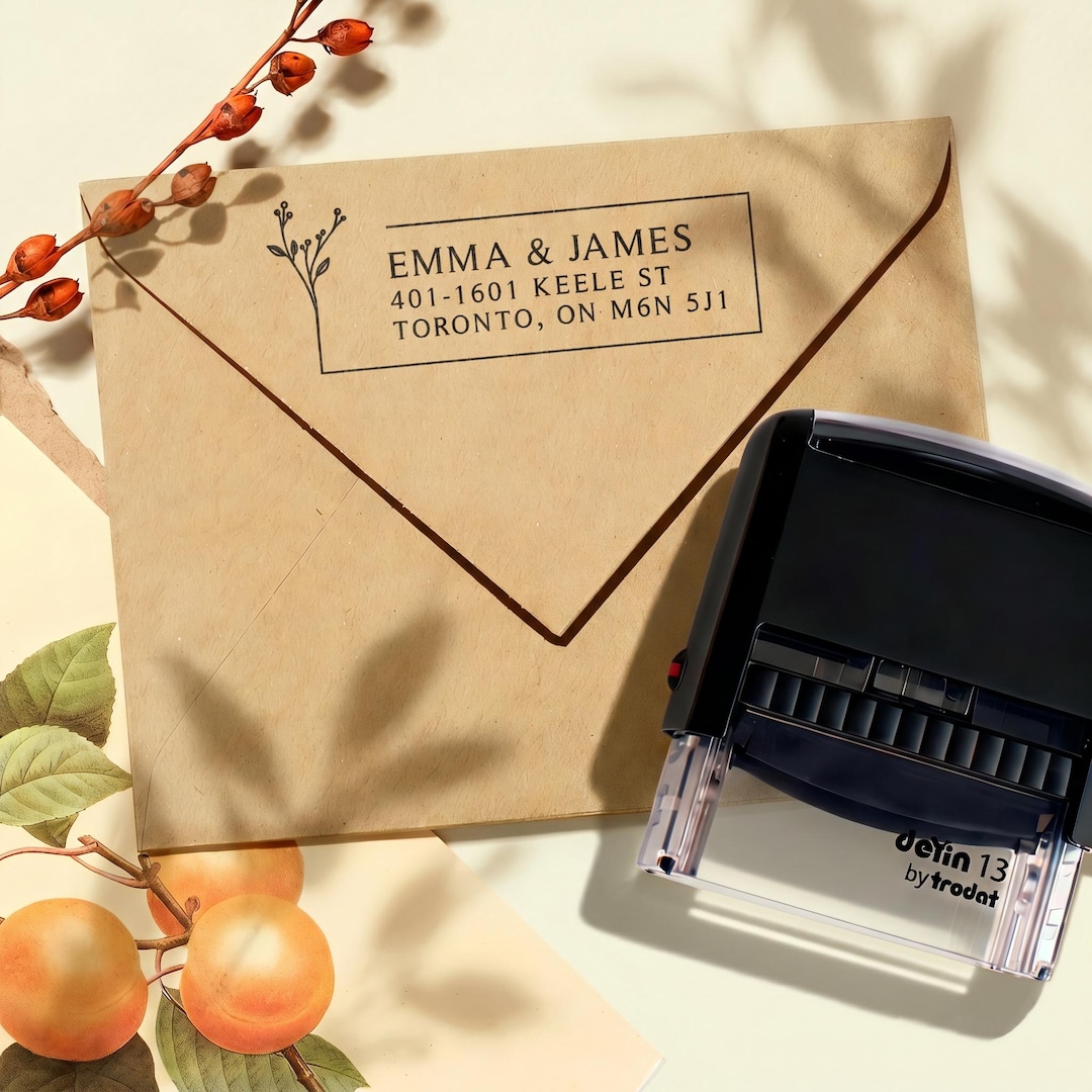 Personalized Return Address Stamp, Custom Self Ink Address Stamp ...