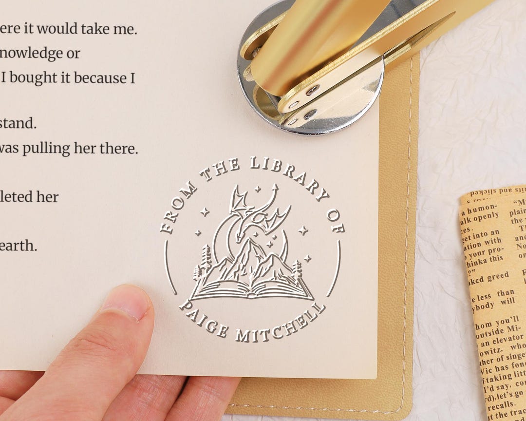 Book Embosser Personalized/book Stamp/book Embosser/custom Book ...