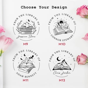 Personalized Book Stamp/custom Book Stamp/from the Library of Book ...