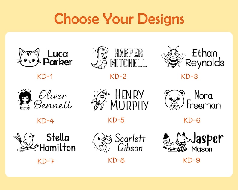Custom Clothing Stamp/personalized Fabric Stamp/kids Name Label Stamp ...