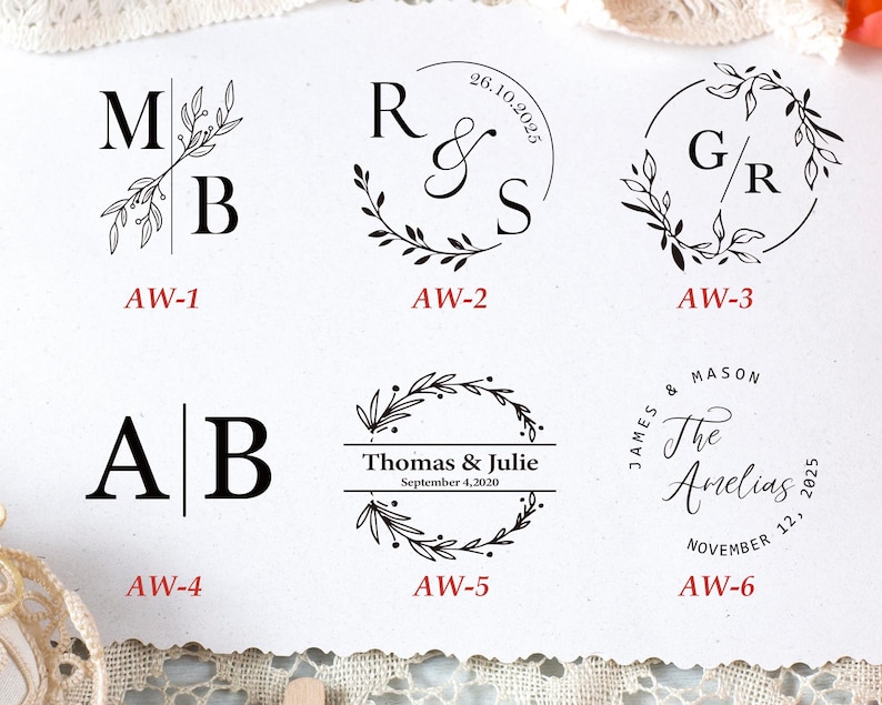 Custom Wedding Invitation Embosser - Name & Monogram Embosser ...