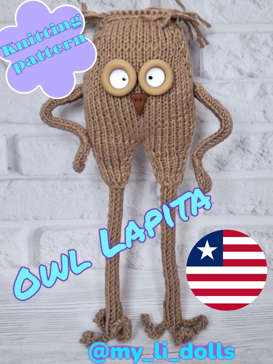 Knitting Pattern and Instructions for Creating a Owls Lapita PDF - Etsy