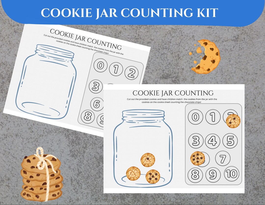 Cookie Jar Counting Kit, Math Learning Game - Etsy