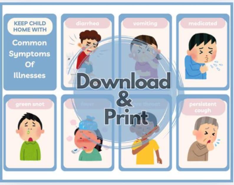 Printable Daycare Sick Policy Children's Illness Report Ideal for ...