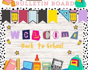 Back to School Bulletin Board Set/animals at School/classroom Decor ...