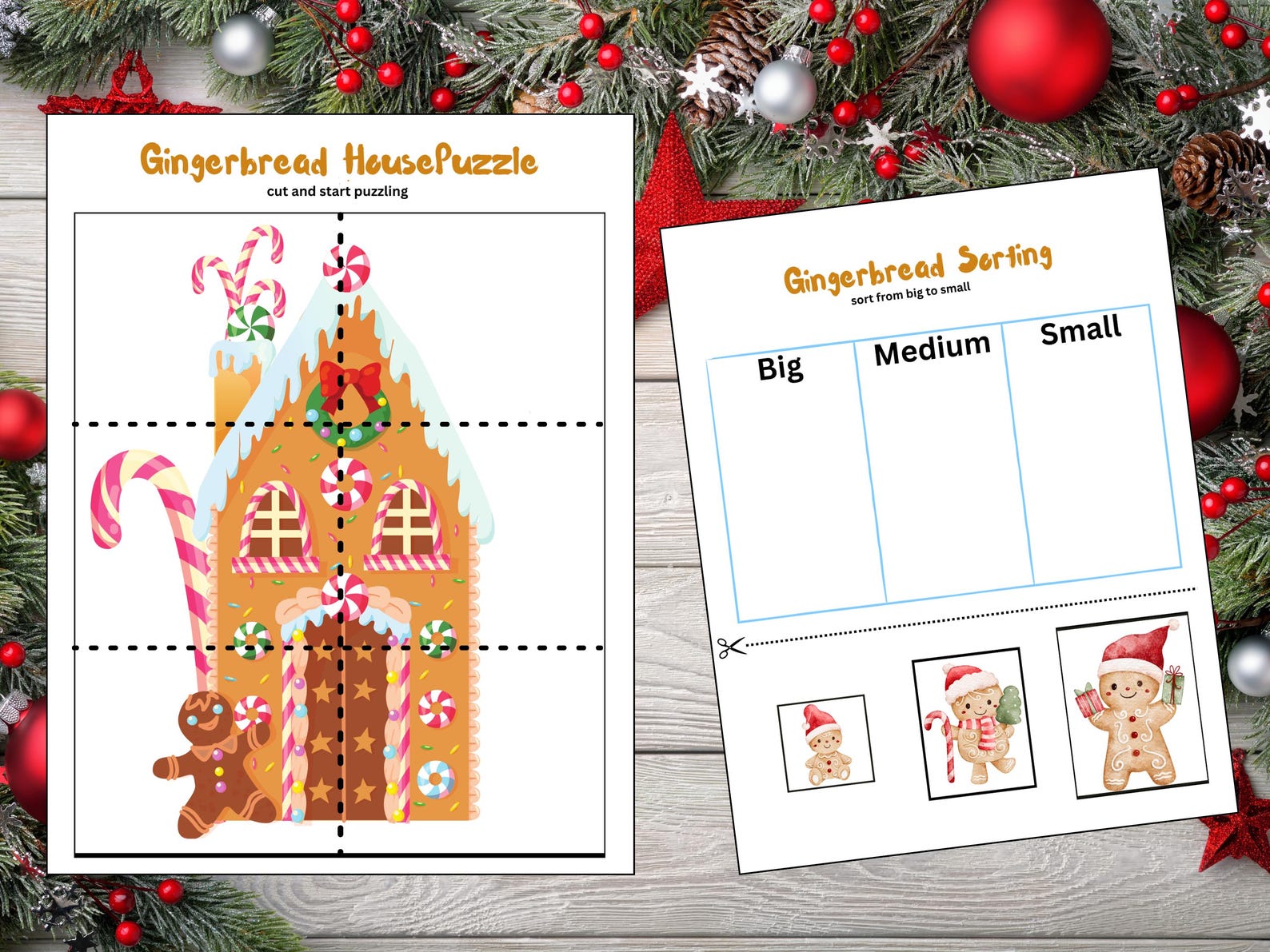 Gingerbread Preschool Bundle Activities - Etsy Canada
