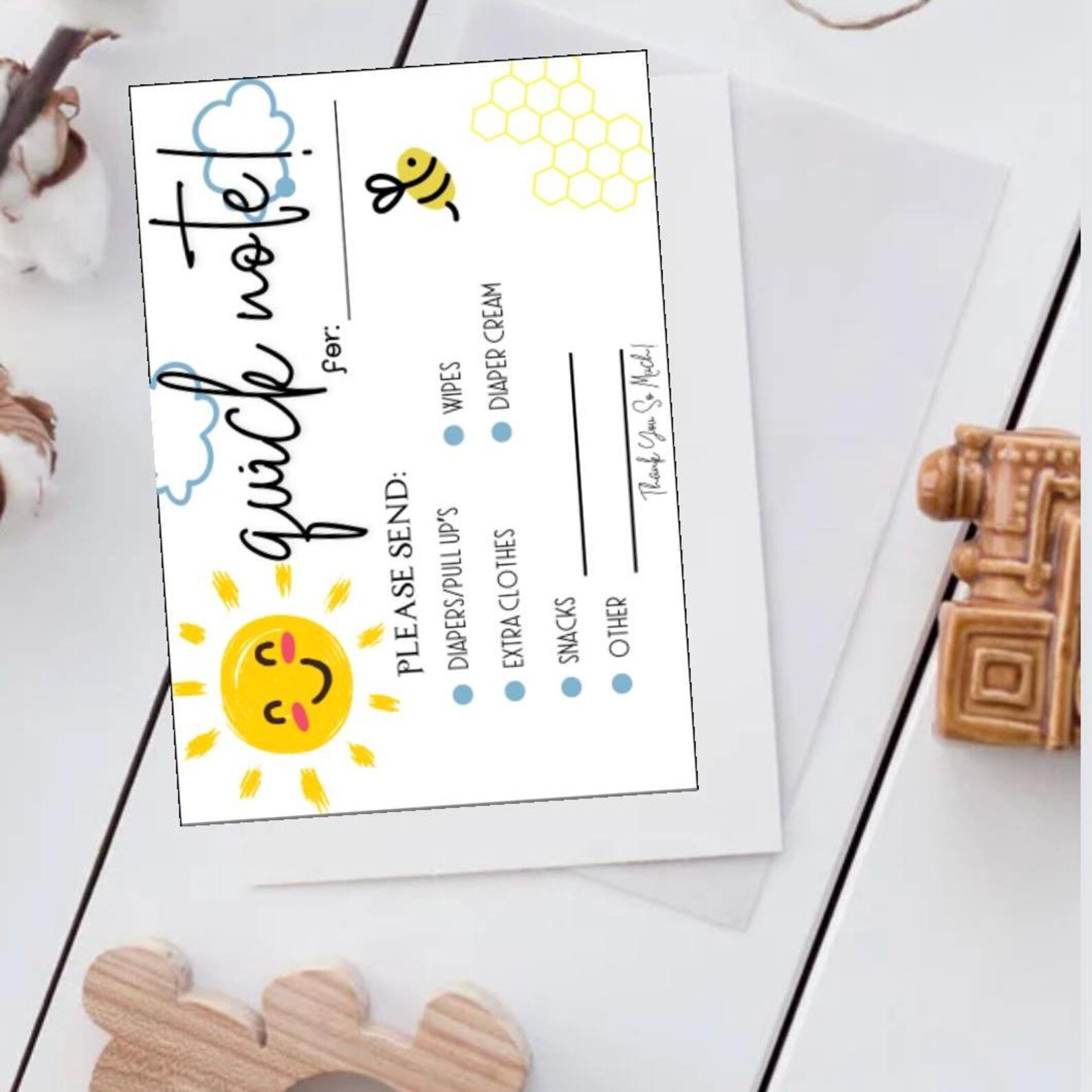 Printable Daycare Note Home - Etsy