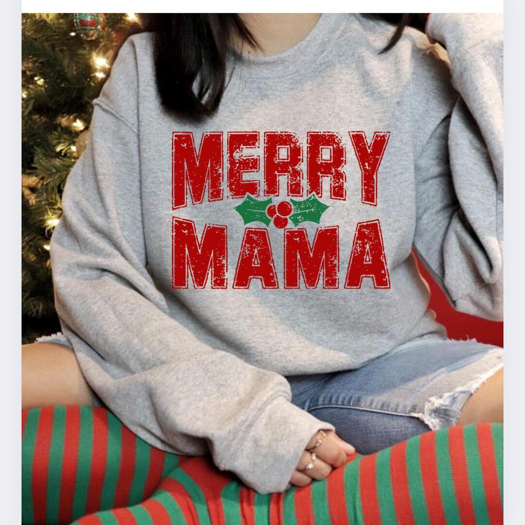 Merry Mama Png, Merry Mama Holiday Png, Funny Christmas Png, Christmas ...