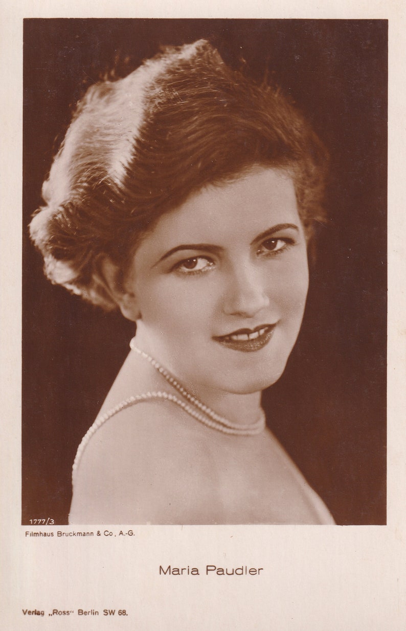 Vintage Postcard, Marla Paudler, Movie Star, Cinema Artist, Film ...
