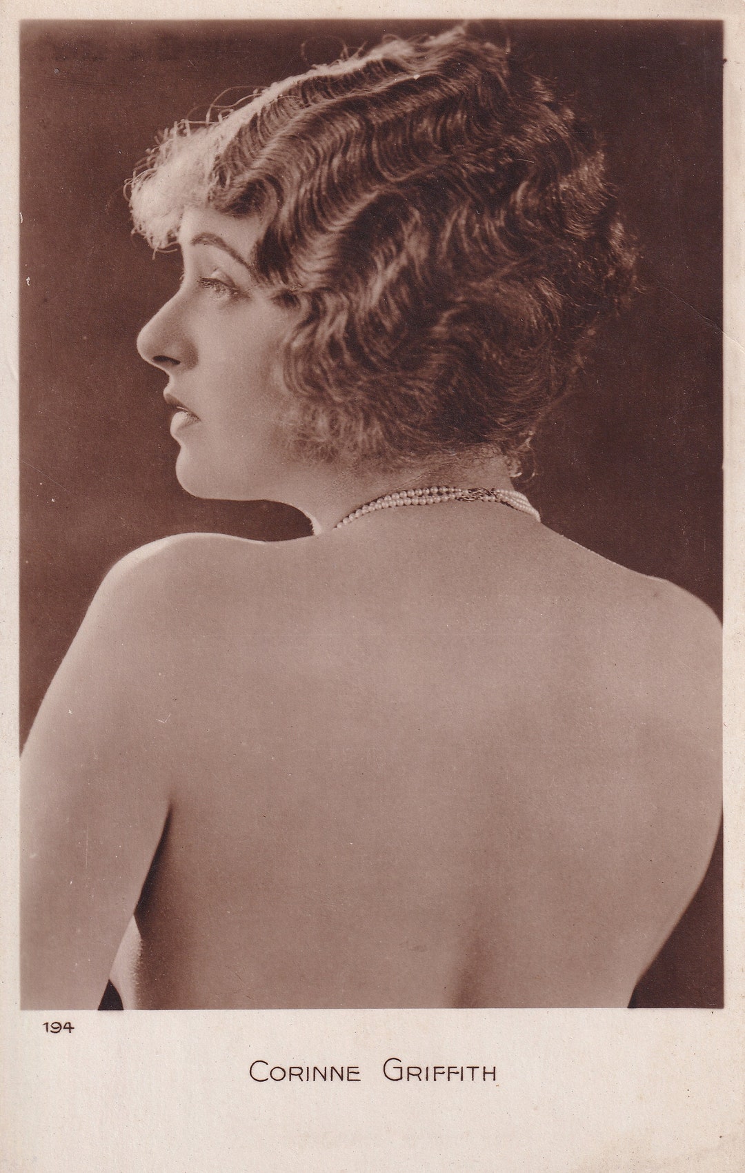 Vintage Postcard, Corinne Griffith, Movie Star, Cinema Artist, Actress, Memorabilia, Beauty ...