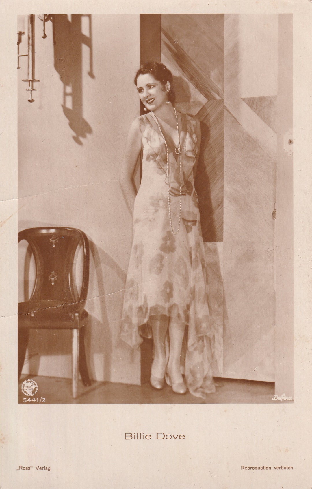 Vintage Postcard, Billie Dove With Costume, Movie Star, Cinema Artist, Film Actress, Memorabilia ...