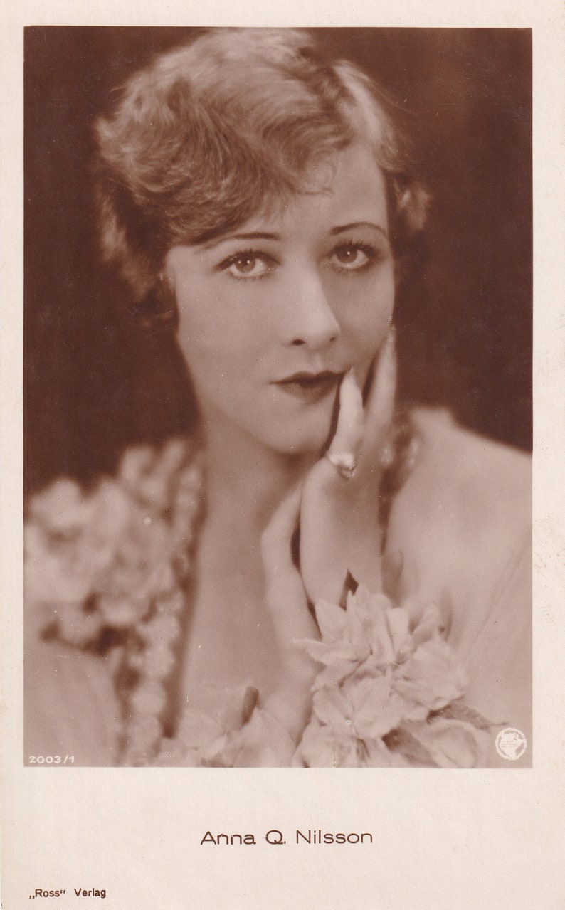 Vintage Postcard, Anna Q Nilsson, Movie Star, Cinema Artist, Film, Memorabilia, Beauty Woman ...