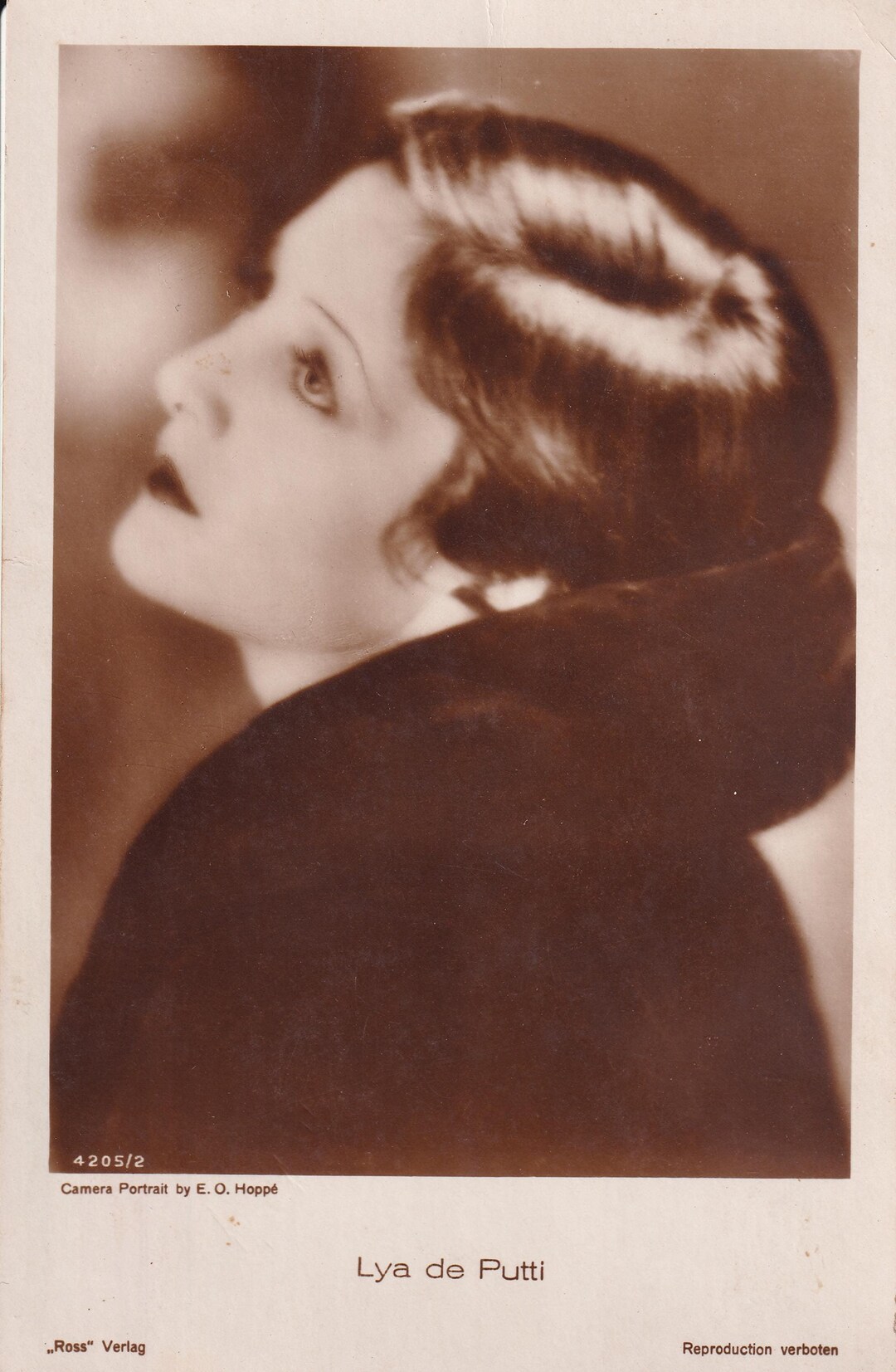 Vintage Postcard, Lya De Putti, Movie Star, Cinema Artist, Actress, Memorabilia, Beauty Woman ...