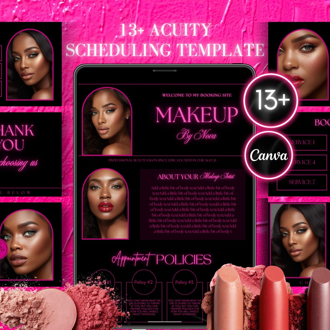 Makeup Artist Template, Acuity Scheduling Makeup, Make up Template ...