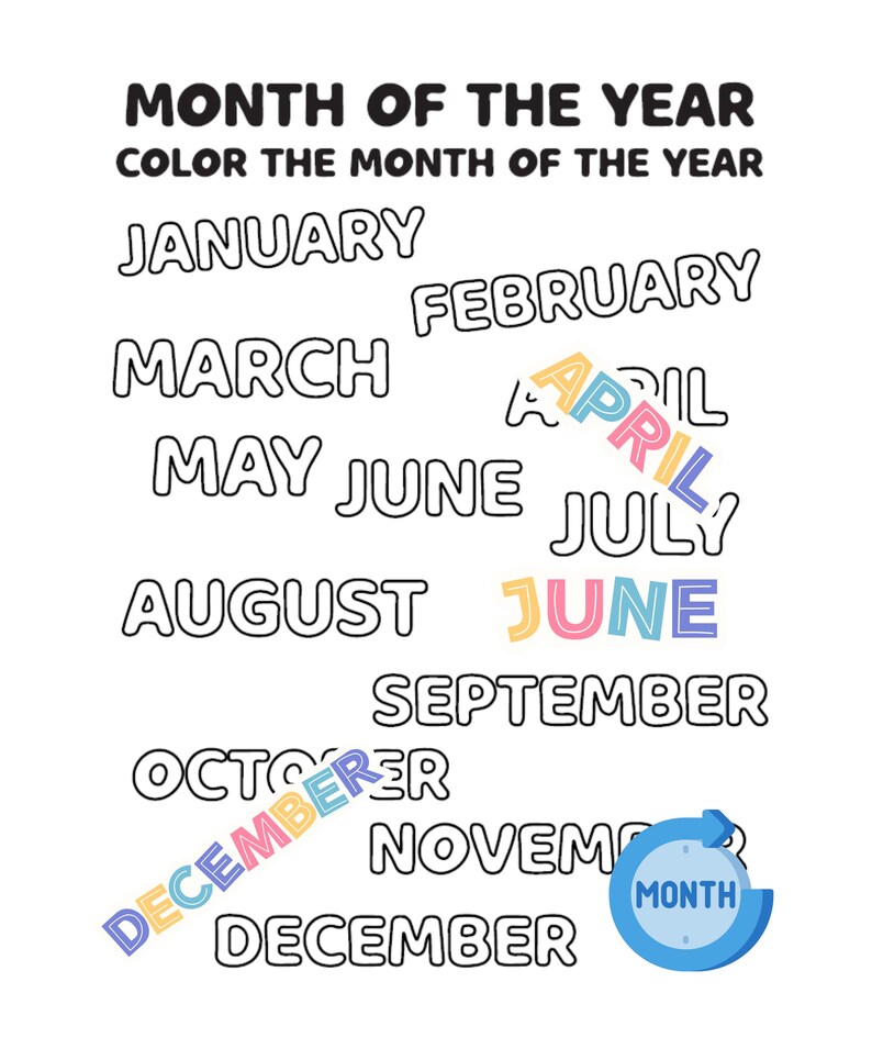 Months of the Year Magic: Printable Fun for Kids, Educational Activity ...