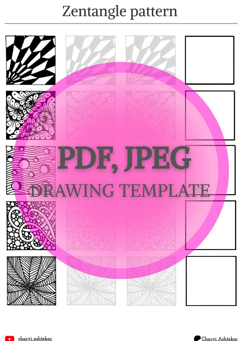 35 Zentangle Patterns Bundle , 70+ Pages PDF and JPEG Tracing, Practice ...