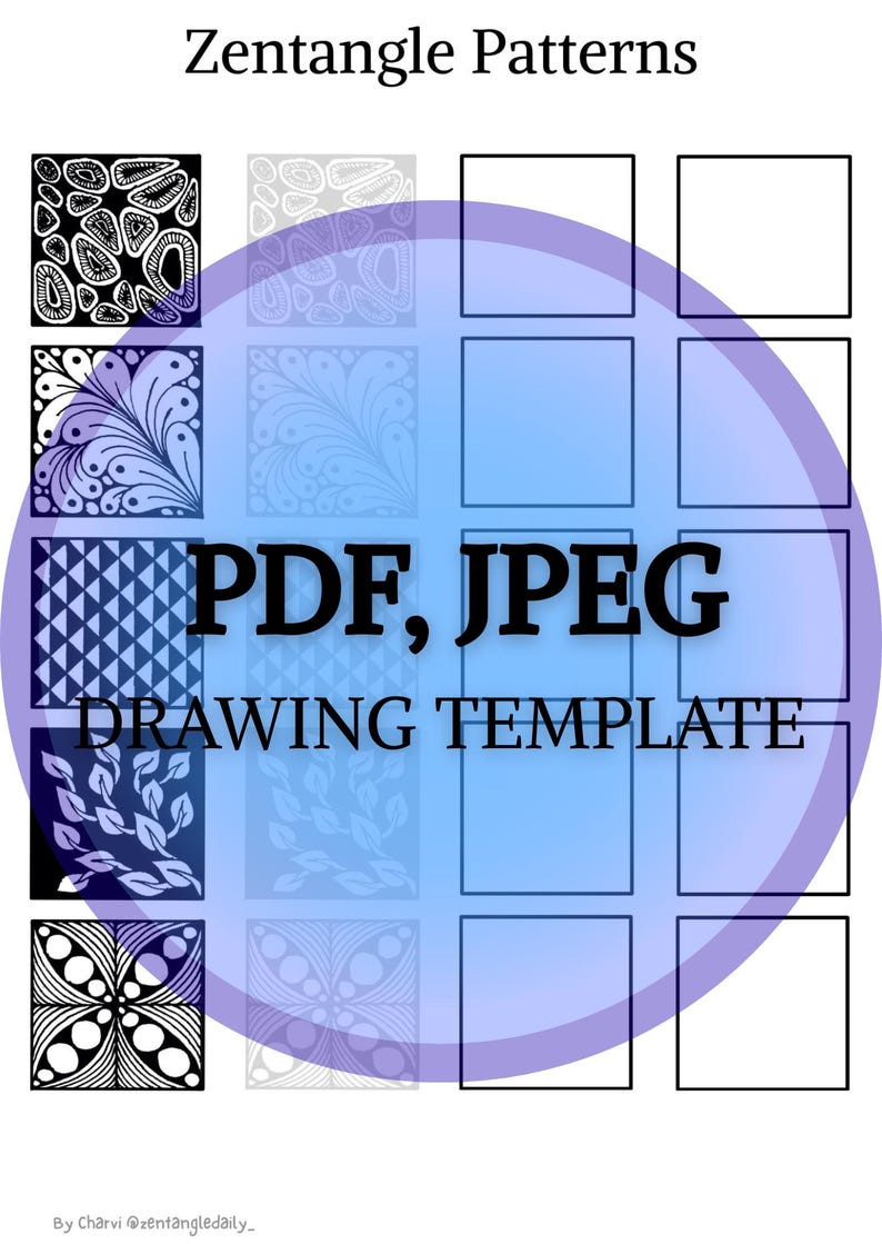 200 Zentangle Patterns With Video Guide | Printable Practice Sheets (PDF JPG Collection) - Etsy