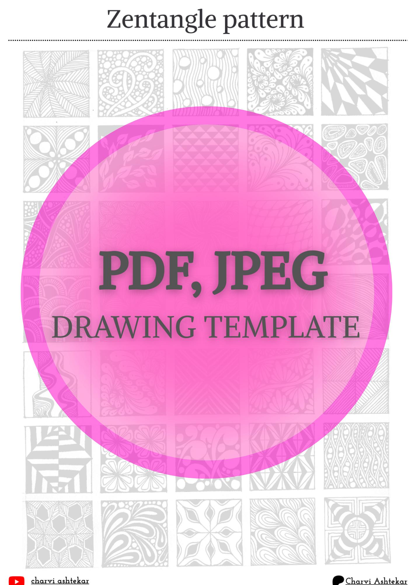 35 Zentangle Patterns Bundle, Tracing and Practice Sheets (PDF and JPEG ...
