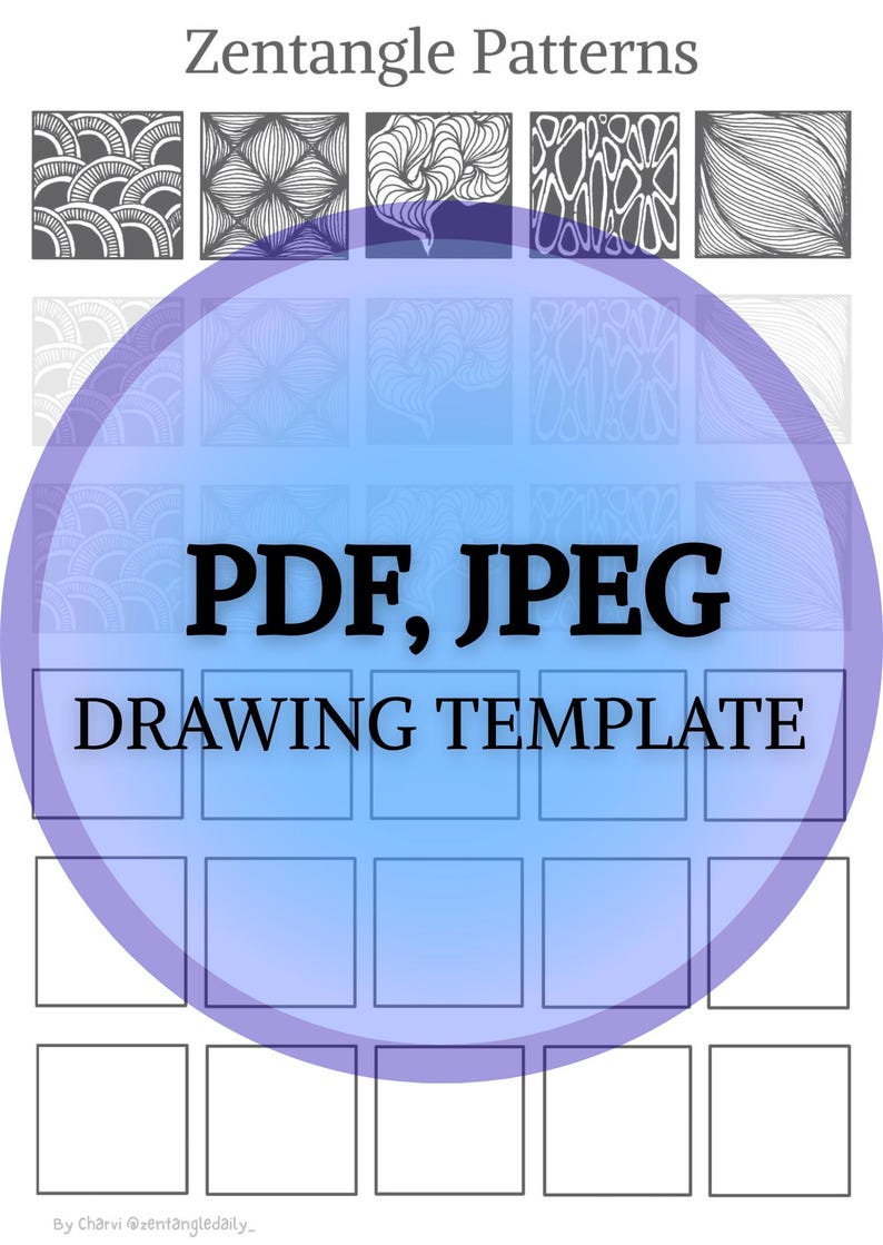 200 Zentangle Patterns With Video Guide | Printable Practice Sheets ...