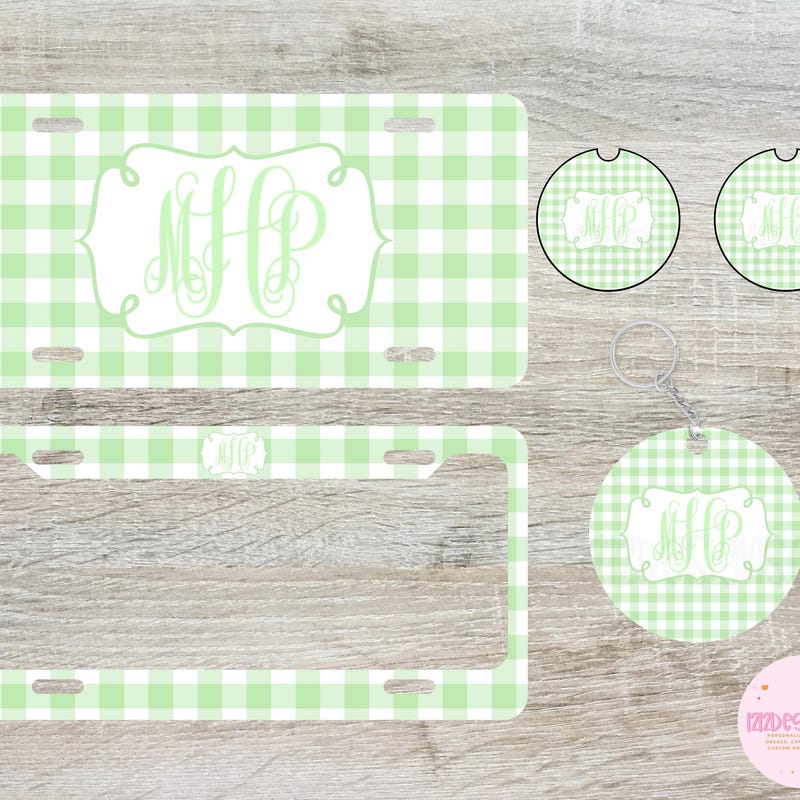 Gingham Plates - Etsy