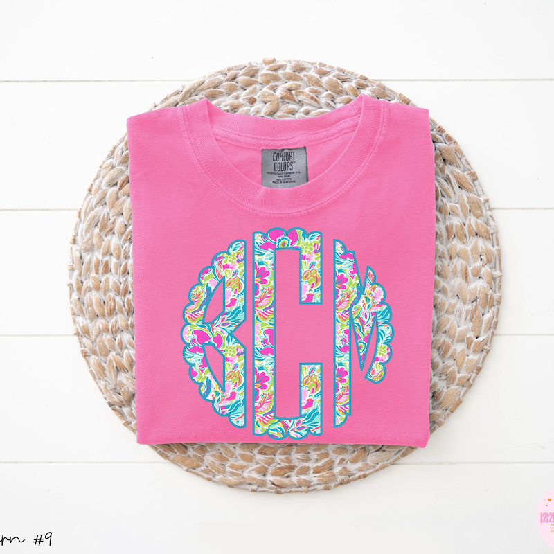 Monogram Tshirts - Etsy