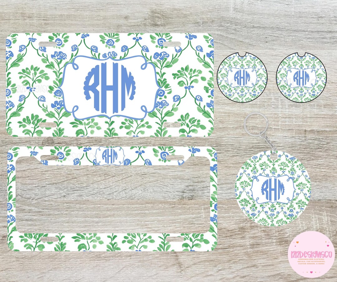 Front License Plate, Car Coasters, Rear Frames, Custom Keychains, Monogrammed License Plate ...