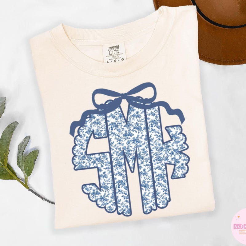 Monogram Tshirt - Etsy