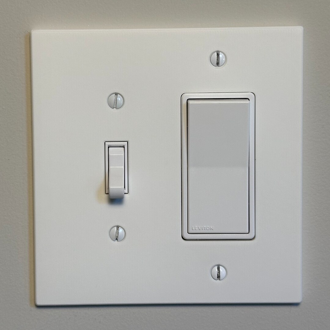 Minimalist 3D Printed Combination Decorator Style and Toggle Style ...