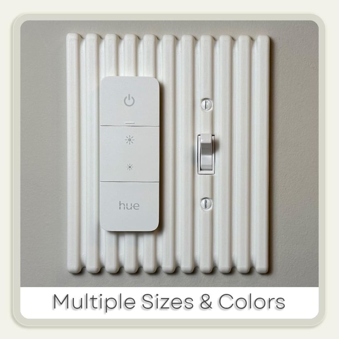 Slatted Philips Hue Dimmer Switch V2 Light Switch Wall Plate - Side ...