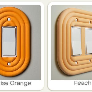 Mid-century Modern Oval Light Switch Cover Plate | Fits Toggle Switches ...