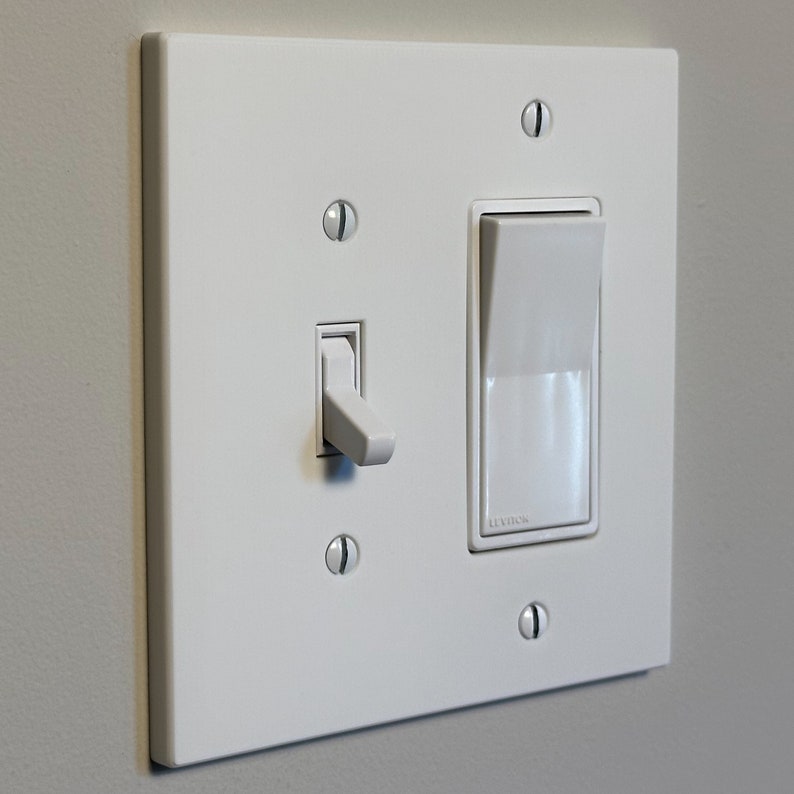 Minimalist 3D Printed Combination Decorator Style and Toggle Style ...