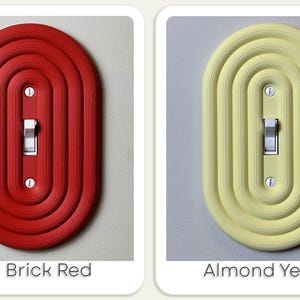 Mid-century Modern Oval Light Switch Cover Plate | Fits Toggle Switches ...