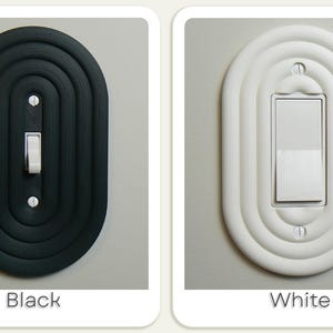 Mid-century Modern Oval Light Switch Cover Plate | Fits Toggle Switches ...