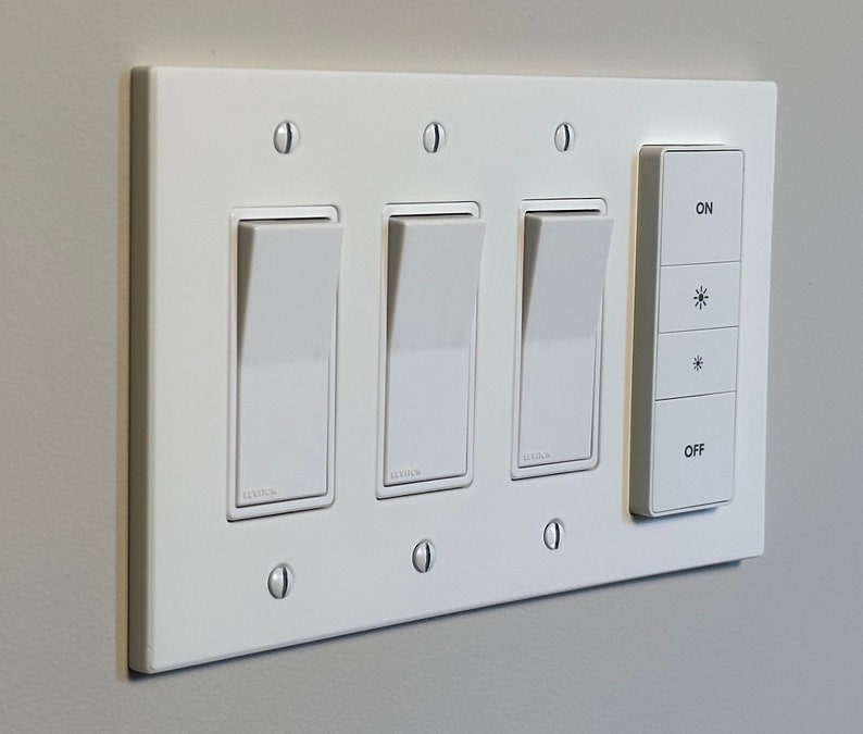 Philips Hue Dimmer Switch V1 3-gang Decorator Light Switch Wall Plate ...