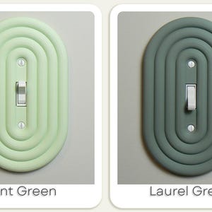 Mid-century Modern Oval Light Switch Cover Plate for Toggle Light ...