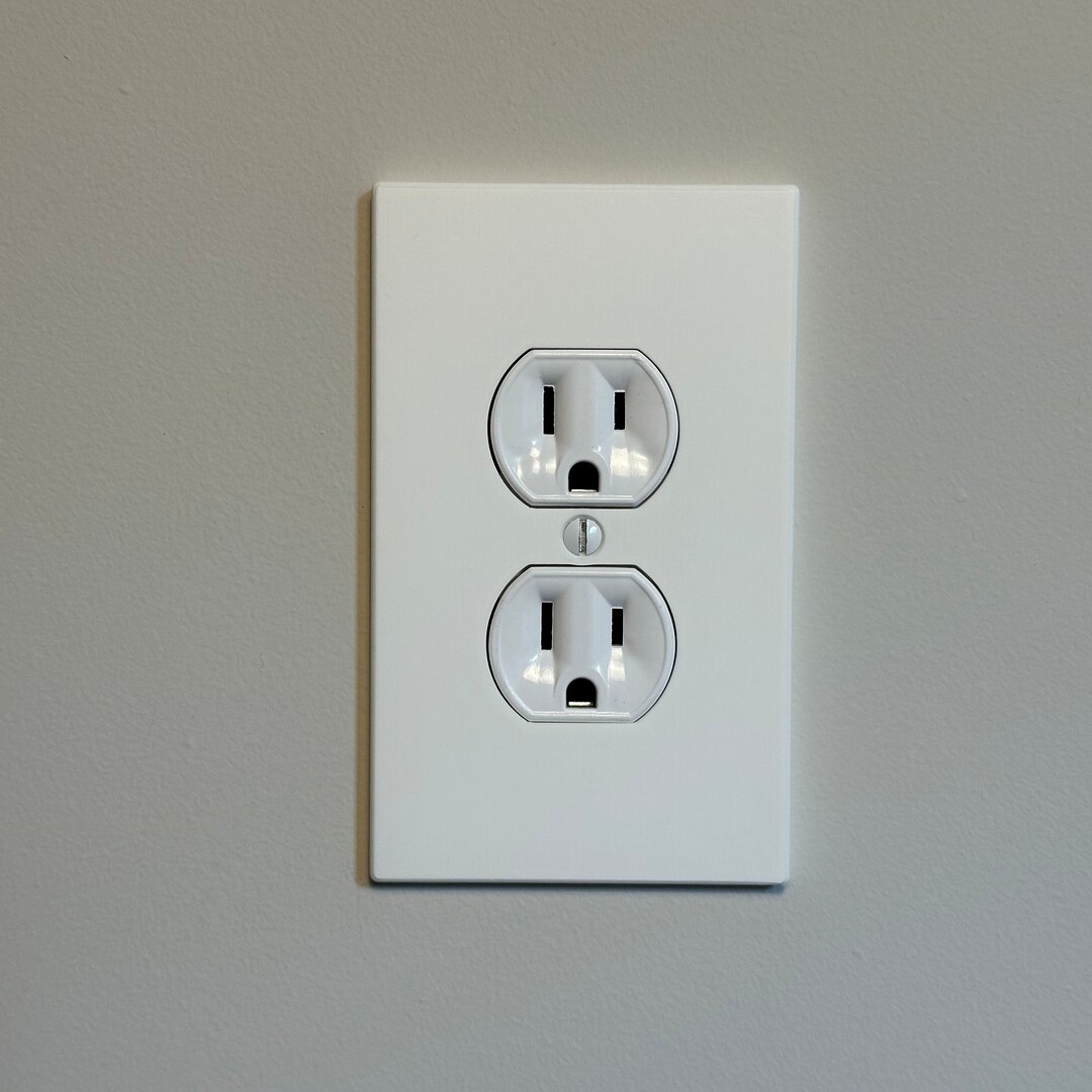 Minimalist 3D Printed Decorator Style Duplex Electrical Outlet Cover ...
