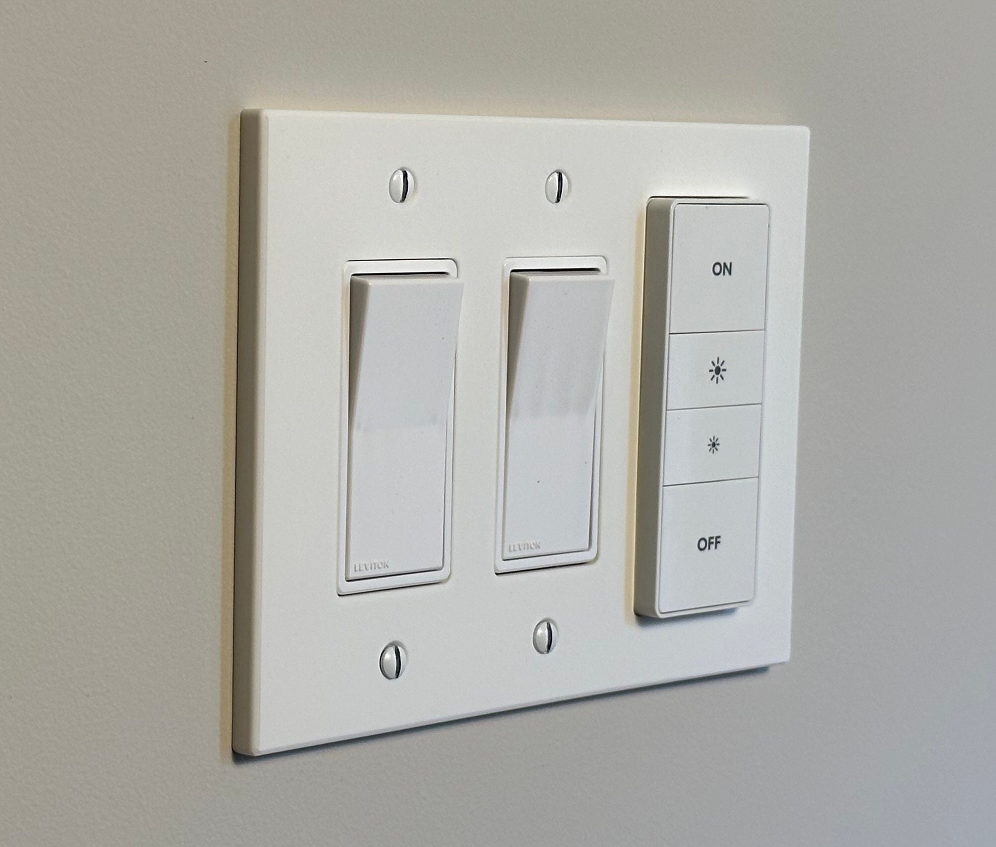 Philips Hue Dimmer Switch V1 2-gang Decorator Light Switch Wall Plate ...